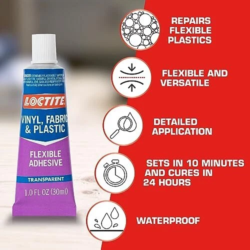 LOCTITE 1360694 VINYL Fabric & Plastic Repair Flexible Adhesive, 1 oz ...