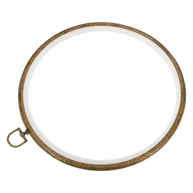 2PCS EMBROIDERY HOOP Frame 10" Round Imitated Wood Circle Cross-Stitch ...