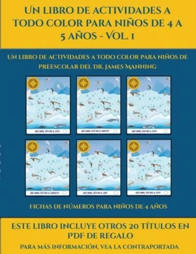 FICHAS DE N?MEROS Para Ni?Os De 4 A?Os (Un Libro De Actividades A Todo Colo... EUR 13,74 ...