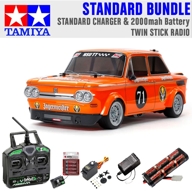 TAMIYA RC 58649 NSU TT 'Jagermeister' (M-05) 1:10 Standard Stick Bundle ...