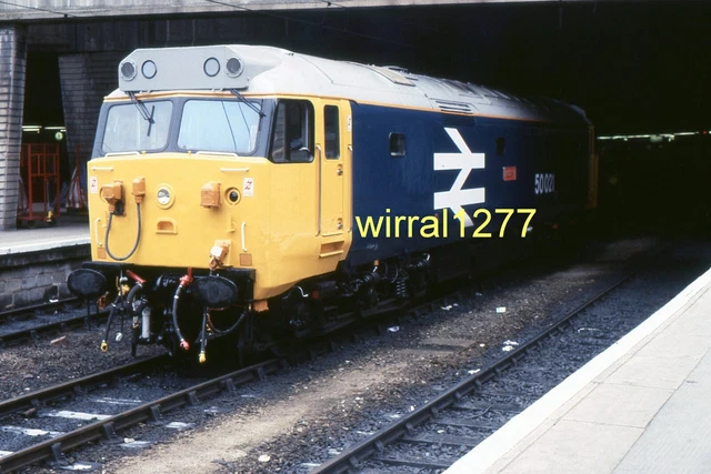 ORIGINAL RAILWAY SLIDE Class 50 50021 at Birmingham New Street 02.85 ...