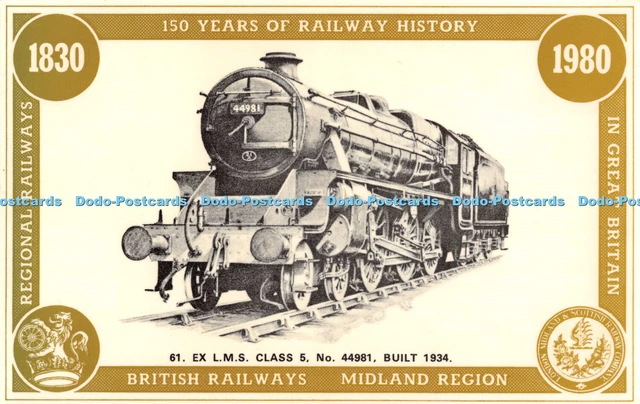 R543615 150 YEARS of Railway History 61 Ex LMS Class 5 No 44981 Built ...