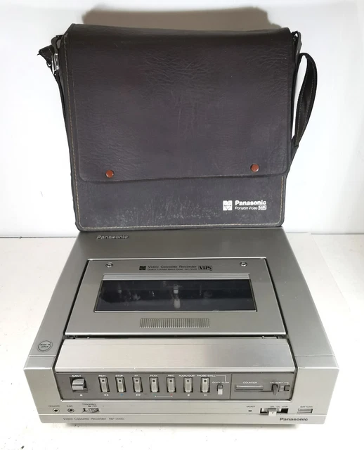 PANASONIC NV-3000 PORTABLE Video VHS Cassette Recorder with Carry Case ...