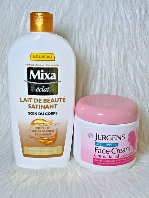 MIXA LAIT ECLAT Satinant Soins De Corps 400Ml Et La Creme De Visage ...