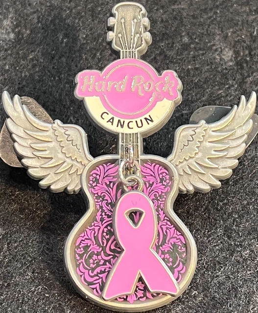 HARD ROCK HOTEL Tulsa Pinktober Breast Cancer Awareness Guitar Pin ...