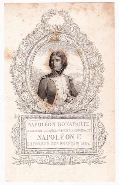 PORTRAIT XIXE NAPOLÉON Bonaparte Lieutenant Colonel Bataillon de la ...