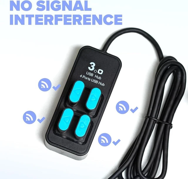 4-PORT USB HUB for Vive Tracker USB dongles, Portable USB Adapter ...