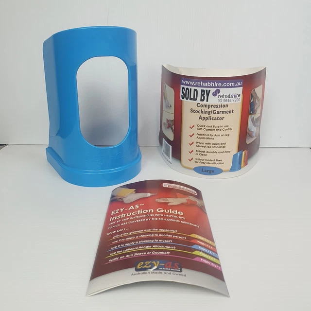 EZY-AS COMPRESSION STOCKING Applicator - LARGE Blue - VGC Ezy As EzyAs ...