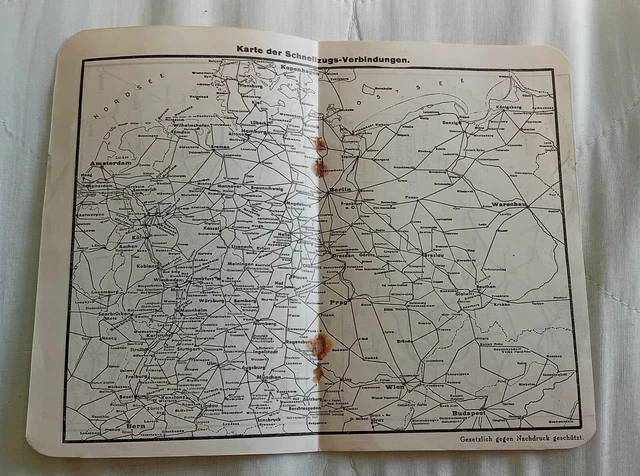 ORIGINAL PRE WW2 German Transport Map 1939 Pocket Sized £5.50 - PicClick UK