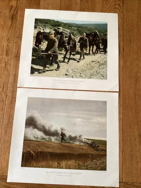 WW2 GERMAN ARMY Prints Of The Army In Conflict 1939-45. Very Good Order ...