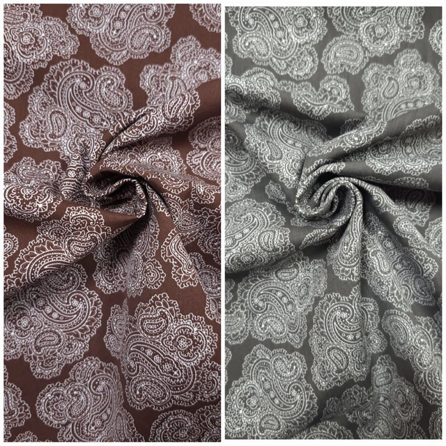 BAUMWOLL- POLYESTERSTOFF PAISLEY Muster gewebt Meterware Kleider ...