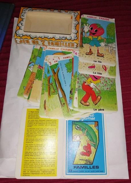 JEU DE 7 familles fruits et légumes France cartes rare vintage EUR 50 ...