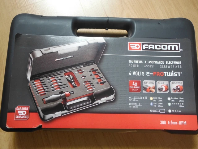 FACOM ATPA4V.J23PB TOURNEVIS ASSISTÉ 4 V- E-PROTWIST - MBOX 23 PCS comme neuf EUR 140,00 ...