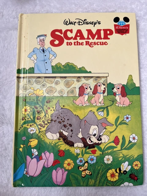 WALT DISNEYS SCAMP To The Rescue Hb Book 1980 Grolier Book Club Edition ...