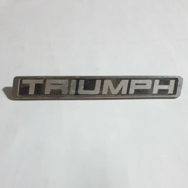 TRIUMPH STAG FENDER Boot Grille Logo Original Vintage Metal Chrome ...