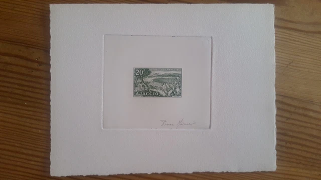 TIMBRE ÉPREUVE D Artiste YT 981 avec signature Pierre munier cote ...