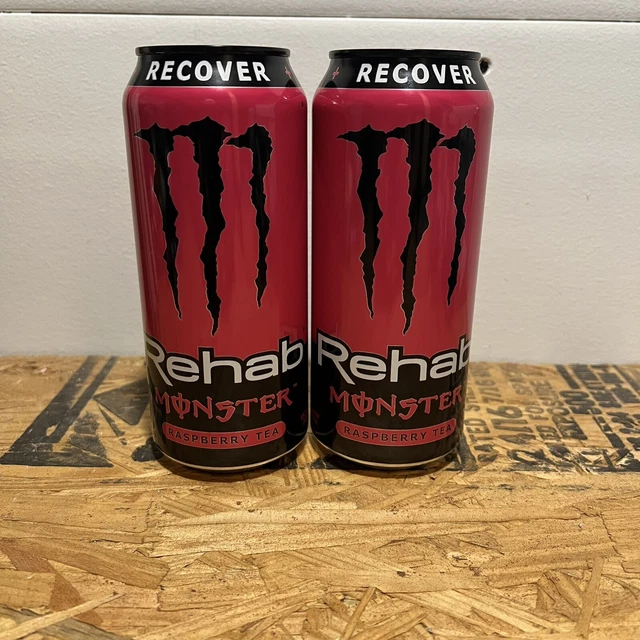MONSTER ENERGY DRINK Rehab Raspberry Tea Energy Iced Tea - 15.5oz 2 ...