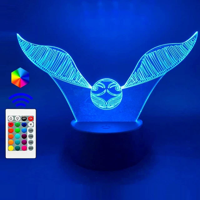 TENVAVA 3D LED Night Light Harry James Potter Snith Illusion Lamp with ...