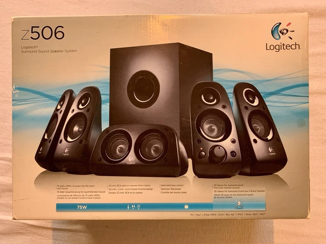 LOGITECH Z506 5.1 Surround Sound Speaker System 75 Watt Multimedia £69. ...