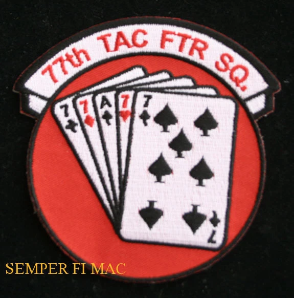 77TH TAC FTR FIGHTER ESCADRON PATCH US AIR FORCE PIN UP F-111 RAF ...