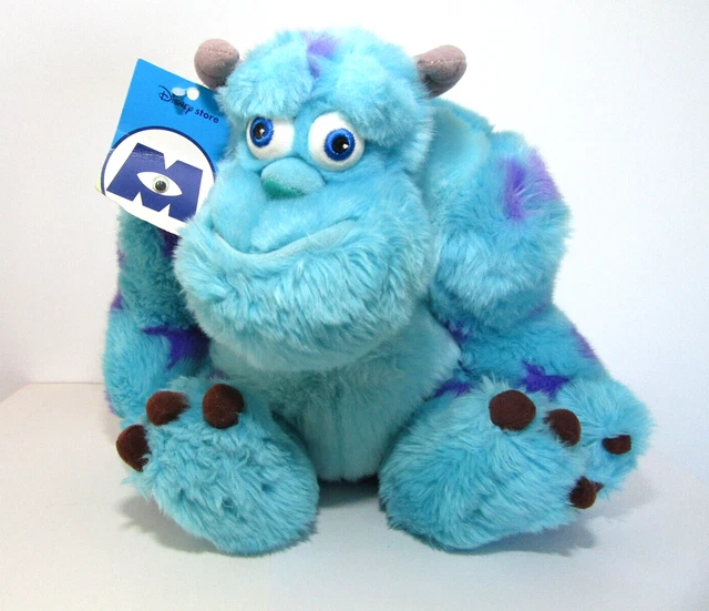 DISNEY STORE MONSTERS Inc Sully Plush Soft Toy Blue Tag 10" Sitting ...