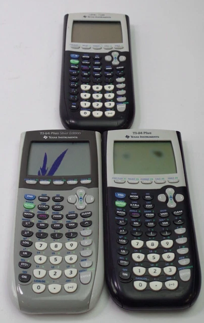LOT OF 3 Texas Instruments TI-84 Plus Graphing Calculators AS IS *Parts ...