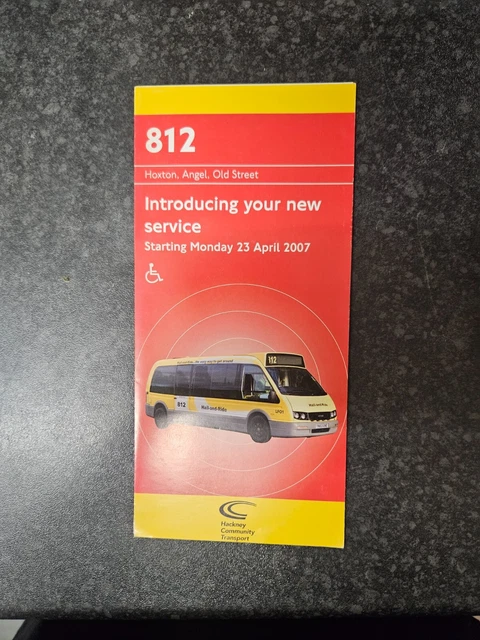LONDON TRANSPORT TIMETABLE Bus Leaflet Hackney Community Transport 2007 ...