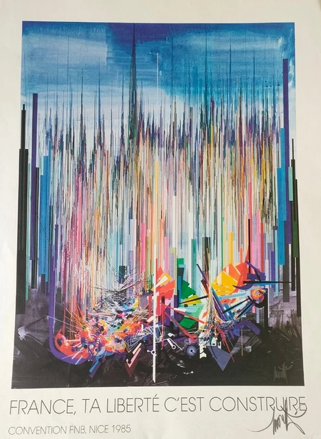 AFFICHE RAYMOND MORETTI /Signature Manuscrite Convention FNB Nice 85 ...