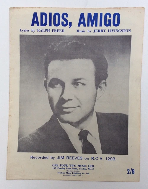 ADIOS AMIGO - Ralph Reed - Sheet Music £3.58 - PicClick UK