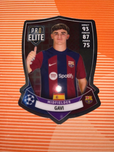MATCH ATTAX 2023/2024 23/24 Pro Elite Shield Gavi - Barcelona SH 6 £6. ...