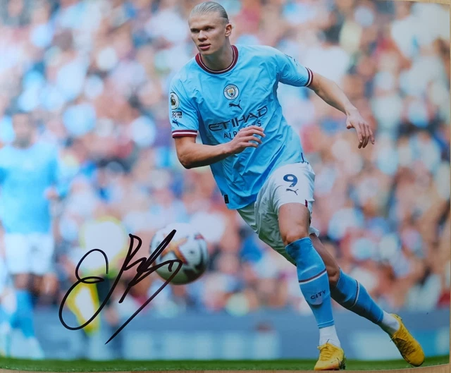 AUTÓGRAFO ORIGINAL ERLING HAALAND "Manchester City" COA !!!!! EUR 95,00 ...