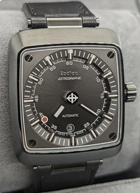 LIMITED EDITION 1 0f 82 Zodiac Astrographic Black Automatic Watch ...