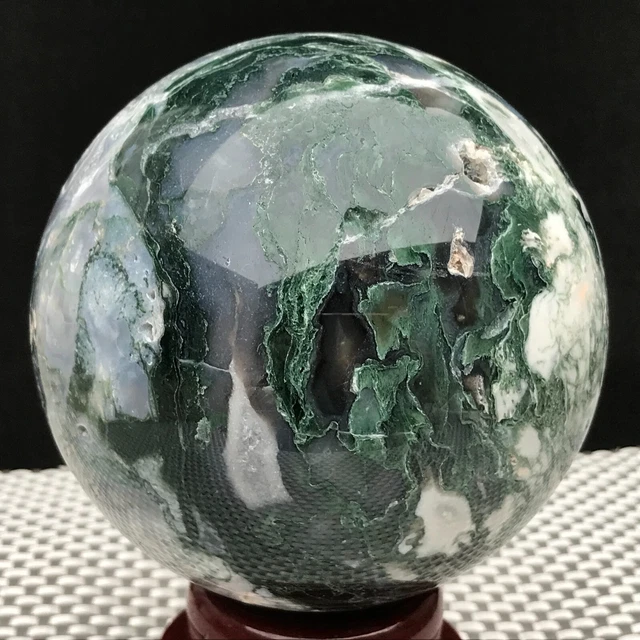 3,03 LB BOULE d'agate plante aquatique naturelle aura traitement point ...