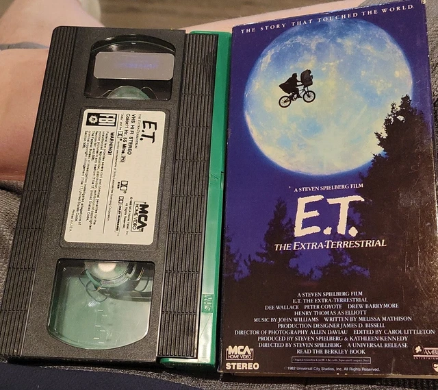 E.T. ET THE Extra Terrestrial VHS-1982-Rare Green and Black Tape ...