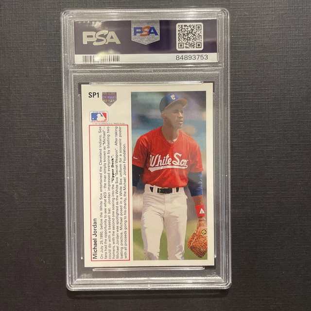 1991 UPPER DECK Michael Jordan Rookie Card RC SP #SP1 White Sox PSA 9 ...