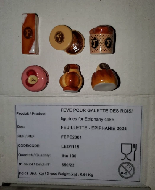 SÉRIE COMPLÈTE FÈVES pâtisseries feuillette épiphanie 2024 perso ...