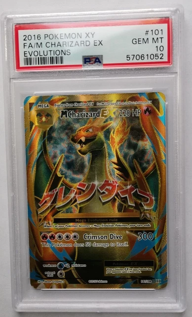 MEGA CHARIZARD EX Full Art Pokemon Card XY Evolutions 101/108 PSA 10 GEM MINT £139.99 - PicClick UK