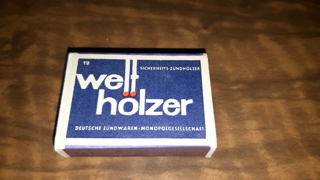 WELT HÖLZER ZÜNDHÖLZER Alte Streichholzschachtel neu aus Großpackung Je ...