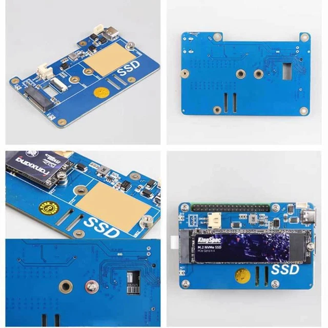 MPS2280P PCIE M.2 NVME SSD Expansion Board for 5 Support 2280/2242 ...