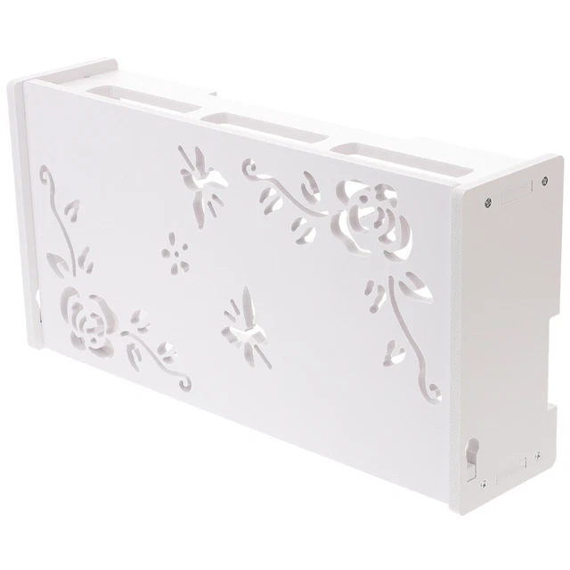 ROUTER WALL STAND Shelf Wifi Router Storage Box Cable Holders Wall ...