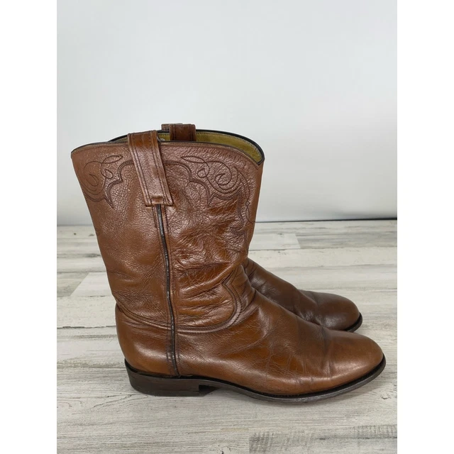 BEN MILLER MENS Roper Western Cowboy Boot Brown Size 11 £71.64 ...