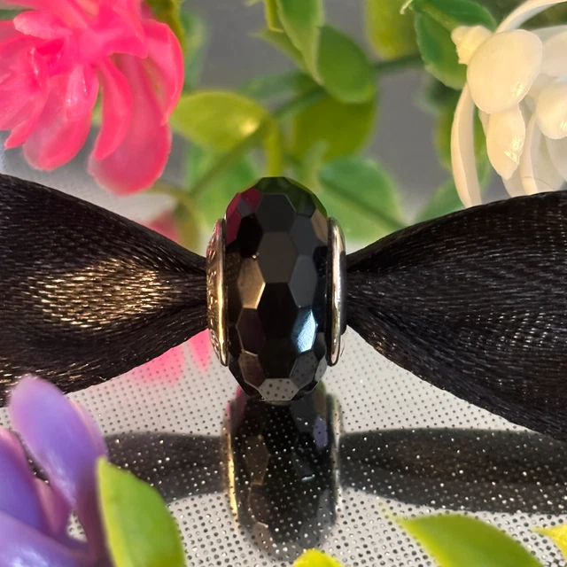 PANDORA 💖 BLACK Faceted Glass Murano Charm 🌟💫 £15.59 - PicClick UK