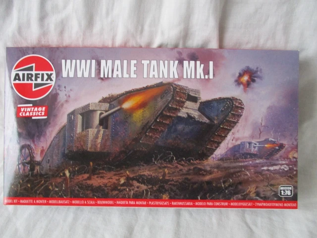 BNIB 1/76 SCALE AIRFIX WWI BRITISH MALE Mk I TANK (A01315V) £6.00 ...