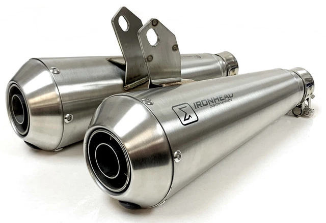 2 SILENCIEUX IXIL Ironhead Inox Triumph Speed Twin 1200 2021 / 2022 ...