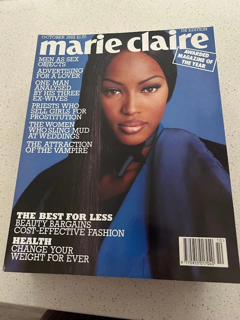 MARIE CLAIRE MAGAZINE: October 1992 - Naomi Campbell £17.00 - PicClick UK