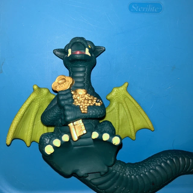 VTECH KNIGHTS OF Knowledge Dragon Figure Green Wings Key Long Tail ...