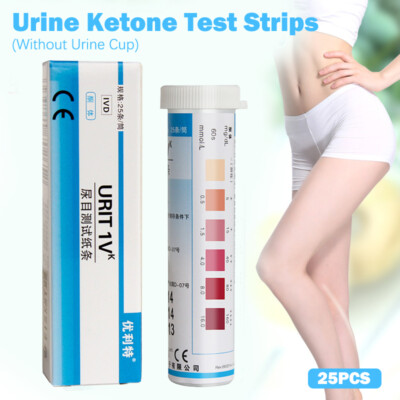 25 STRIPS/SET KETONE Test Strip Urine Tester Analysis Home Ketosis Test ...