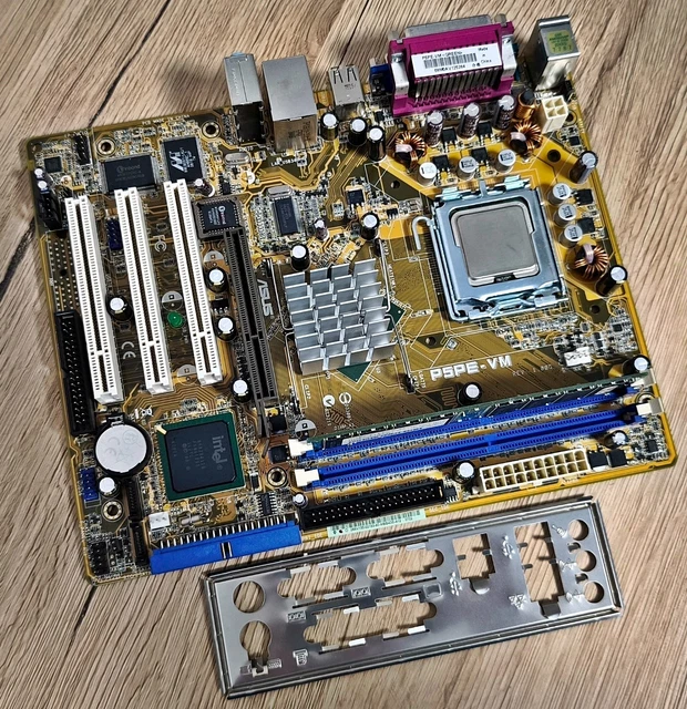 ASUS P5PE-VM REV: 1.00G Intel 865G DDR AGP Socket 775 Retro Motherboard ...