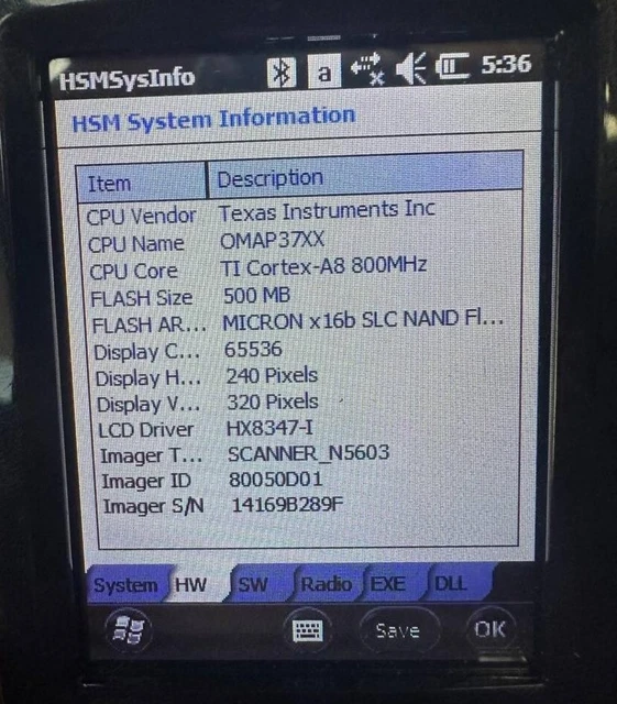 HONEYWELL DOLPHIN 6110 Bluetooth 28Key windows Mobile Barcode Scanner ...