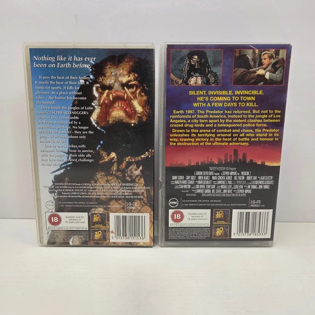 PREDATOR 1987 VHS + Predator 2 The Ultimate Hunter 1990 VHS £24.95 ...